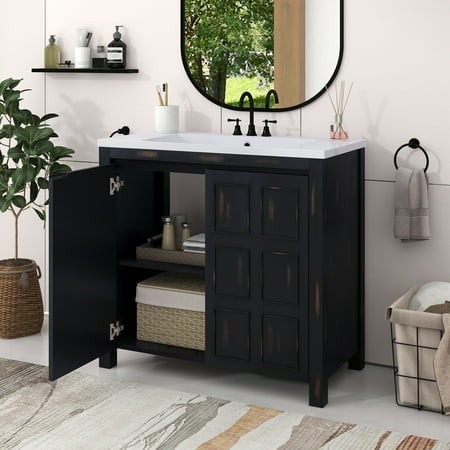 Churanty 36" Bathroom Vanity Cabinet with Sink Combo Set,Vanity Cabinet ...