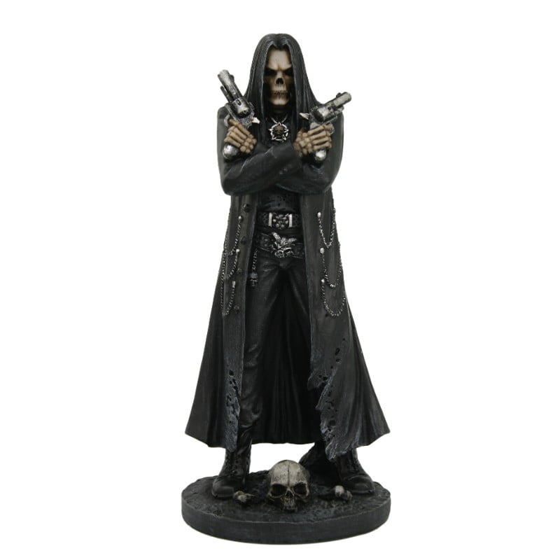 Pacific Giftware Grim Reaper Assassin with Guns Revolvers Skeleton ...