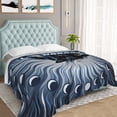 Black Cat Blanket, Mystical Moon Phases Celestial Art Soft Flannel ...