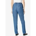 Woman Within Plus Size 7 Day Straight Leg Elastic Waist Denim Jean