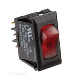 RV Designer S245 DC Rocker Switch 10 Amp - Black/Red, Illuminated On ...