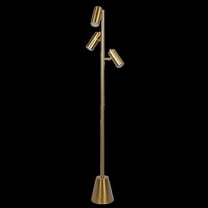 Ashcroft Furniture Lumina Brassed Gold Floor Lamp with Rotary Switch ...