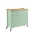 Tristan Kitchen Island/Cart Mint/Natural - Walmart.com