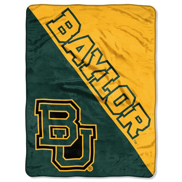 Baylor Bears Blanket 46X60 Micro Raschel Halftone Design Rolled Special ...