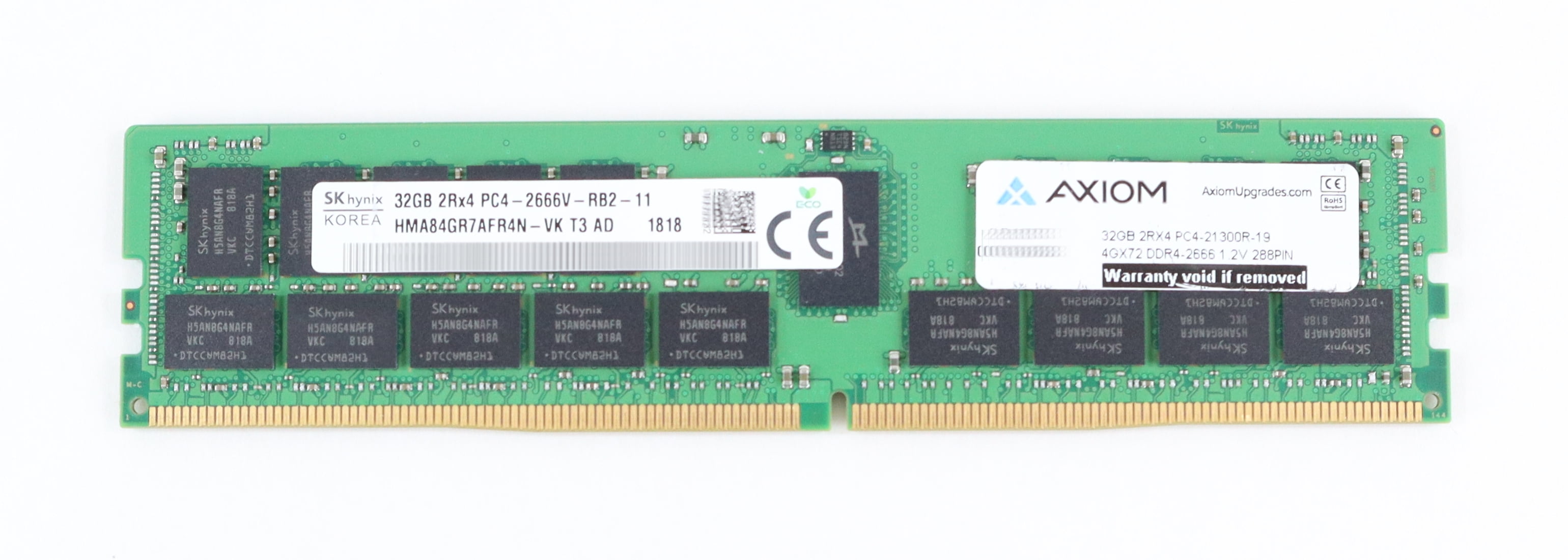 Axiom Hynix 32GB HMA84GR7AFR4N-VK PC4-2666V DDR4 ECC Reg DIMM 815100-B21-AX - Walmart.com