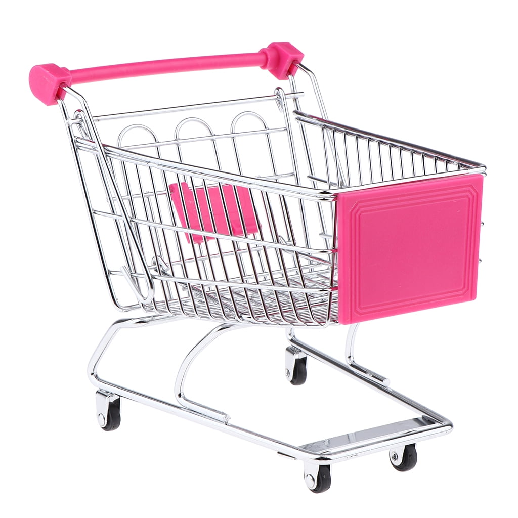 Mini supermarket handcart shopping trolley cart kids pretend play Rose ...