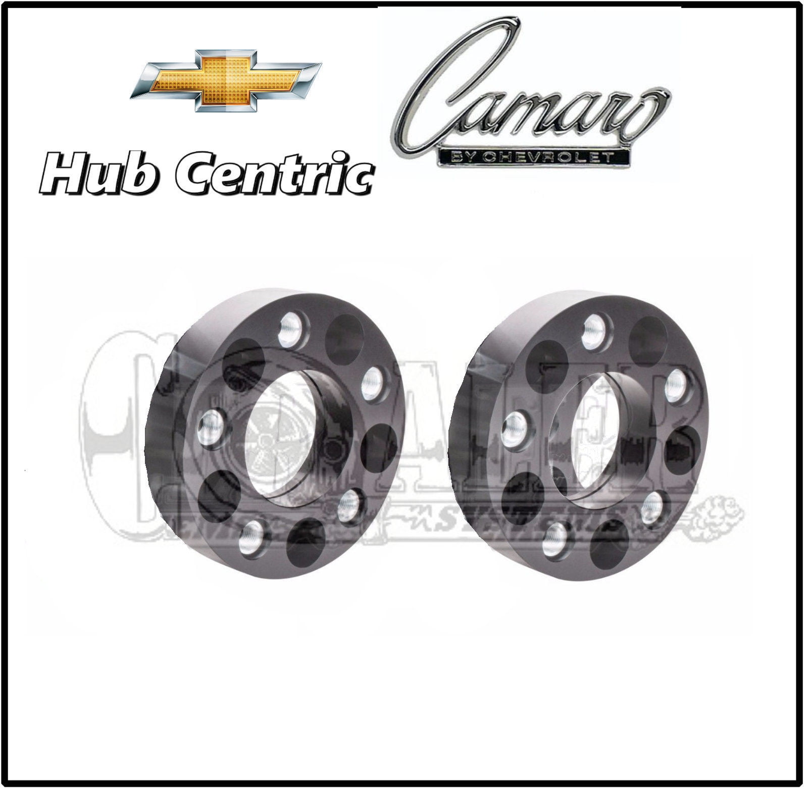 2 X Chevy Camaro 2010-2016 Black Hub Centric 20 MM Thick Wheel Spacers ...