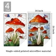 A painting of a group of mushrooms with ladybugs on themkitchen towel4 ...