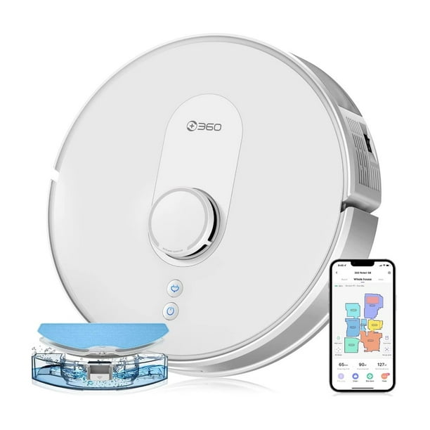 Robot Aspiradora Inteligente S8 Barre, Trapea y Autocarga - Alexa y Google 360 Smart Life S8 ...