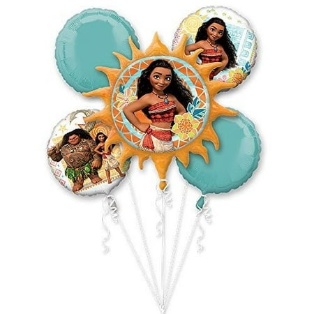 Click here for Anagram Moana Balloon Bouquet  Includes 5 Foil Bal... prices