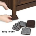 TSV 3'' Felt Furniture Sliders, 12pcs Reusable Furniture Caster Pads ...