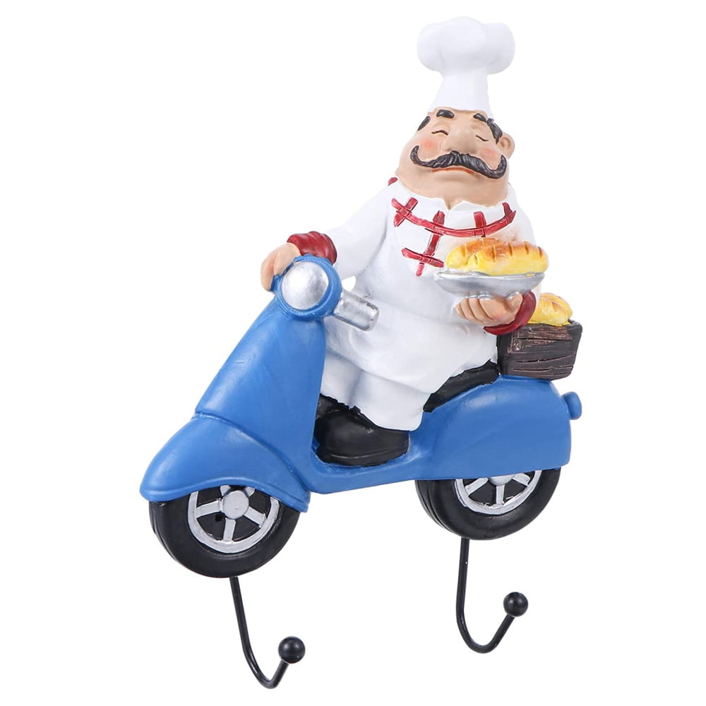 Wall Mount Chef Decor Hooks Reusable Figurine Apron Hook for Bathroom ...