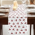 Cherry Burlap Cotton Table Runner 18x72 Inches Long, Modern Simple Red ...