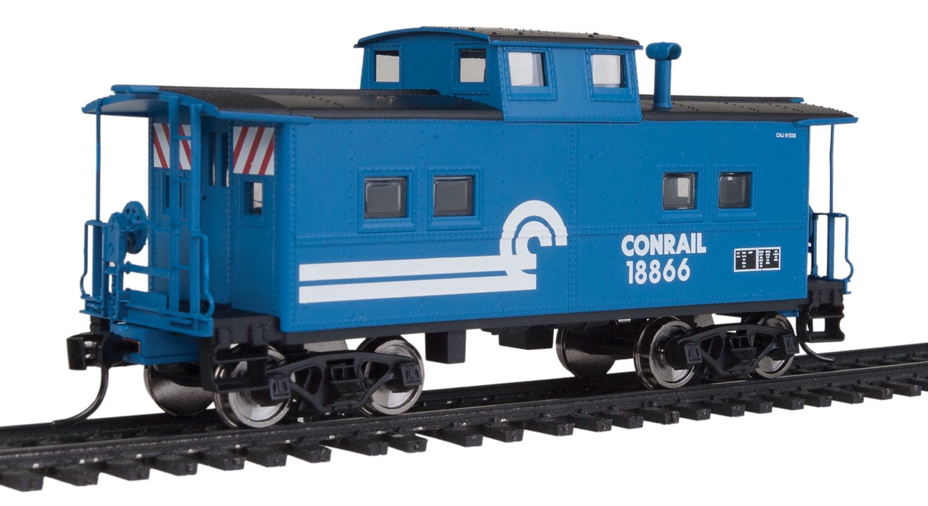 Walthers HO Scale NE-Style Center Cupola Caboose Conrail/CR (Blue/White ...