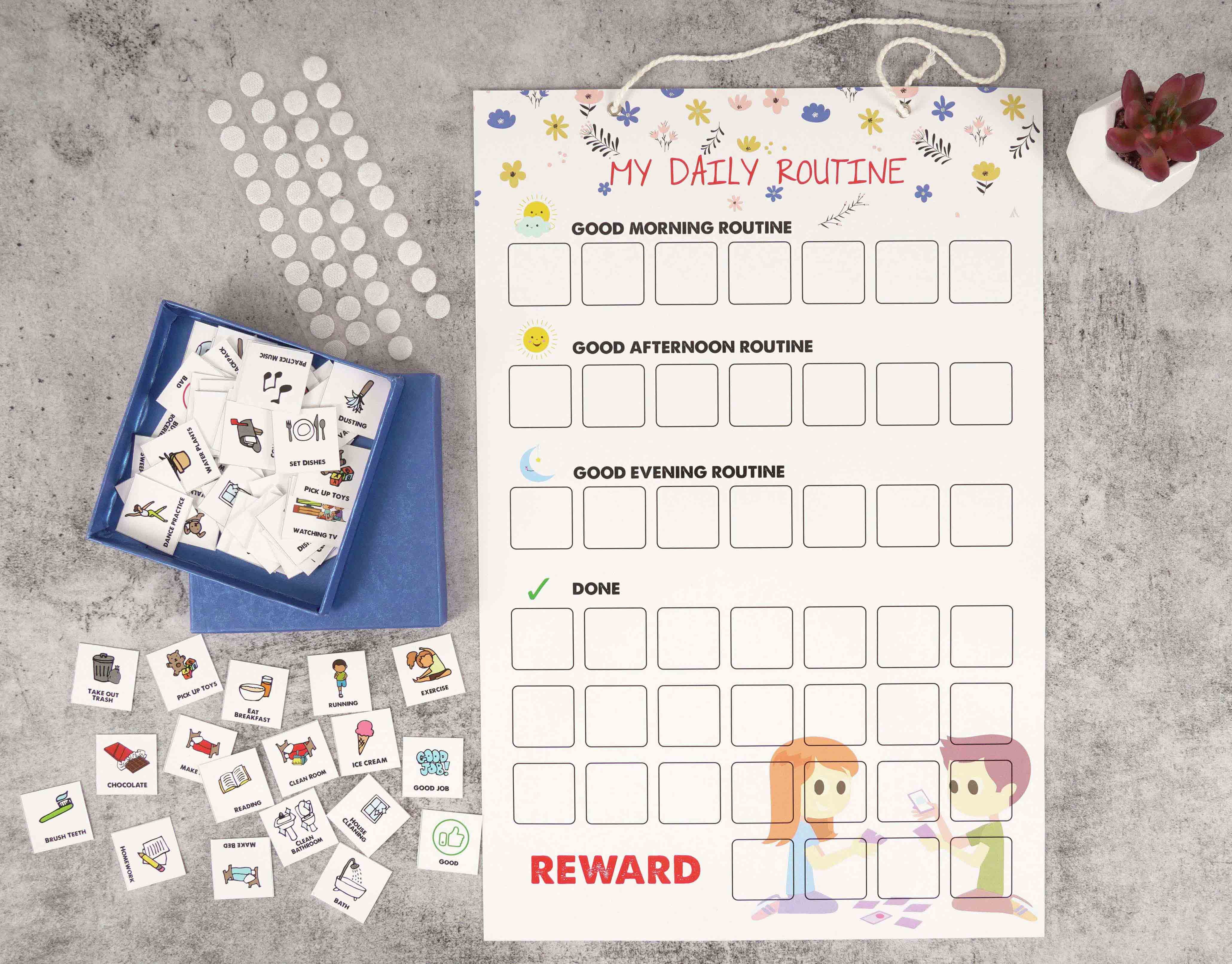 Inkdotpot Kids Daily Responsibility Checklist, Hanging Chore Chart ...