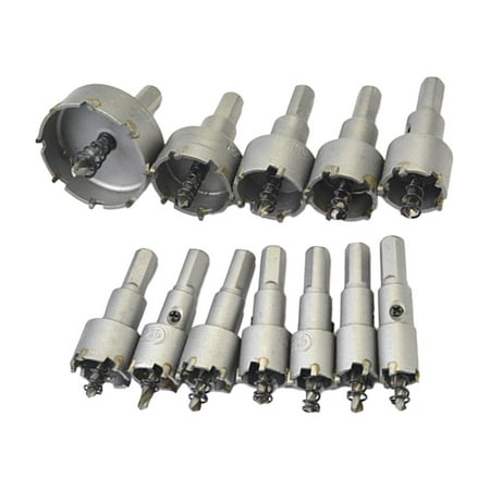12 Pieces Hole Drill Bit Saw Set Hole Opener, Heavy Duty, Carbide ...