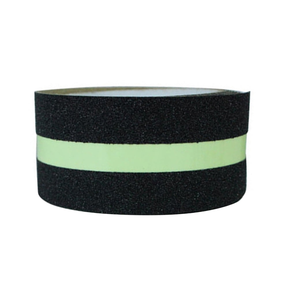 Hydreachca 1pack Anti-Slip Stair Edge Protector Grip Tape Rubber Non-Skid Floor Sticker 196.50x1.97x0.03inch 500.00x5.00x0.08cm