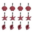Shower Curtain Hooks, 12Pcs Seashell Anti Rust Decorative Resin Shower ...