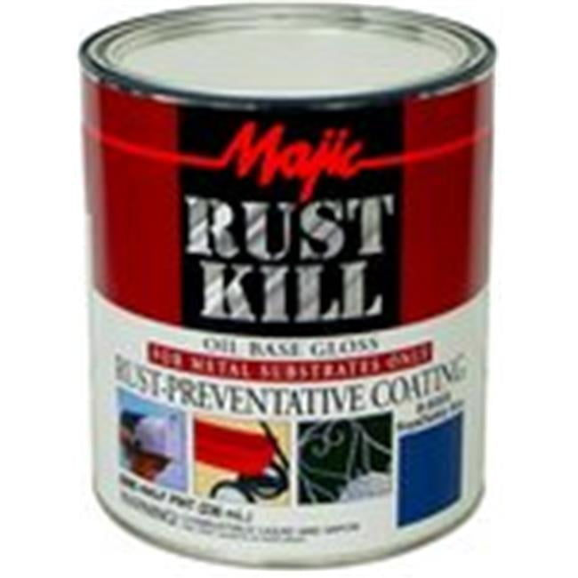 Majic Paints 8-6001-4 0.5 Pint Gloss White Rust kill Enamel - Walmart.com