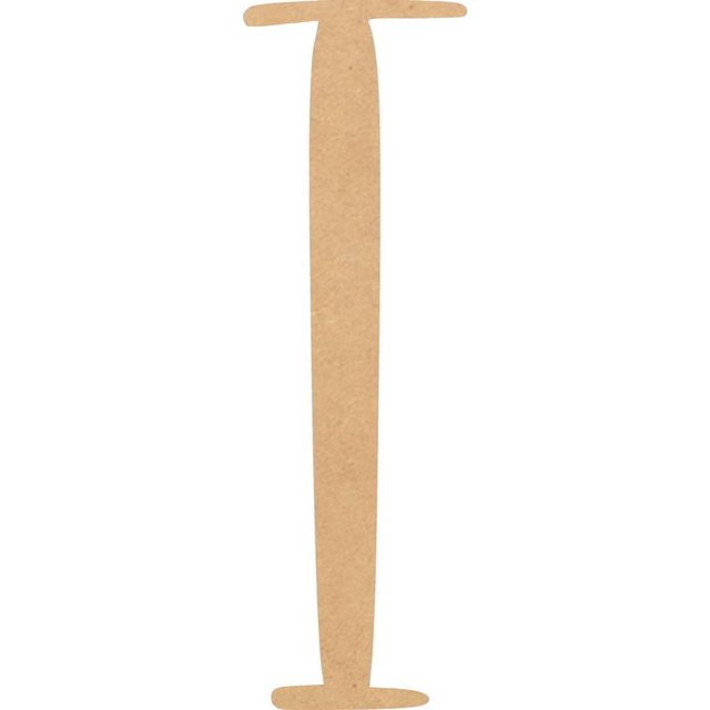 Wooden Letter I Blank Craft, Paintable 7'' MDF Wood DIY, Snowy ...