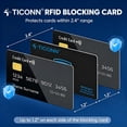 TICONN, RFID Blocking Card, 4pk, Wallet and Passport Protector ...