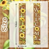 Mocsicka Sunflower Porch Sign Rustic Welcome Door Banner Summer Wooden ...