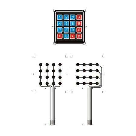 Membrane Switch Keypad 4x4 Matrix Array Key Keyboard matrix switch ...
