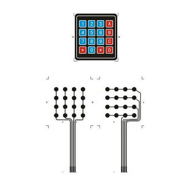 Membrane Switch Keypad 4x4 Matrix Array Key Keyboard Matrix Matrix Array Array Single Chip