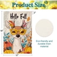 Hello Fall Pumpkin Deer Garden Flag 12x18 Inch Double Sided Autumn ...