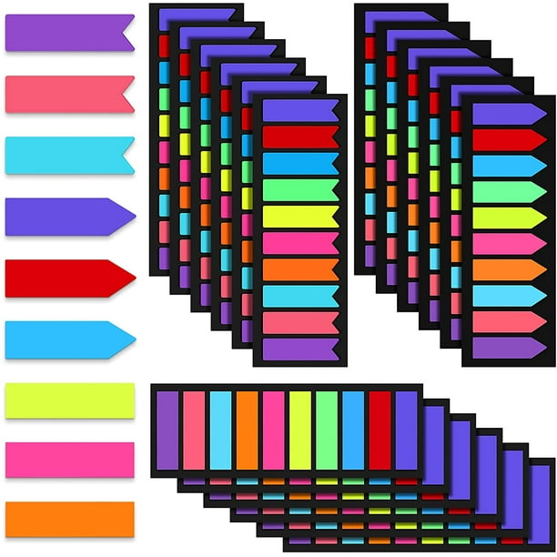Neon Sticky Tabs Flag Book Page Tabs Index Label Tabs Flag Fluorescent ...