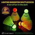 E-Jet Rackets LED Lightning Shuttlecocks Combo Portable Sport Badminton ...