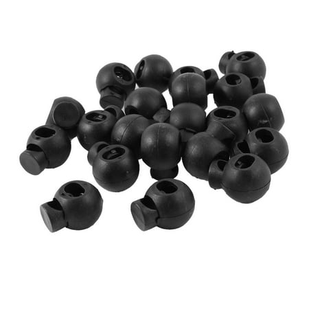 20 Pcs Spring Loaded Plastic Round Toggle Stopper Cord Locks Ends ...