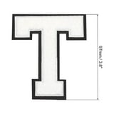 Chenille Letters T Patches 4-1/2 Inch Iron on Letters T Patches Black ...