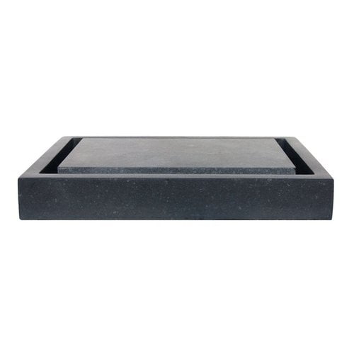 EB_S006BA-H Rectangular Infinity Pool Sink - Honed Black Basalt ...