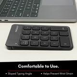 Macally Wireless Number Pad for Laptop - Slim 2.4G USB Number Keypad ...