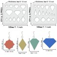 2Pcs 2 Style Acrylic Earring Handwork Template Card Leather Cutting ...
