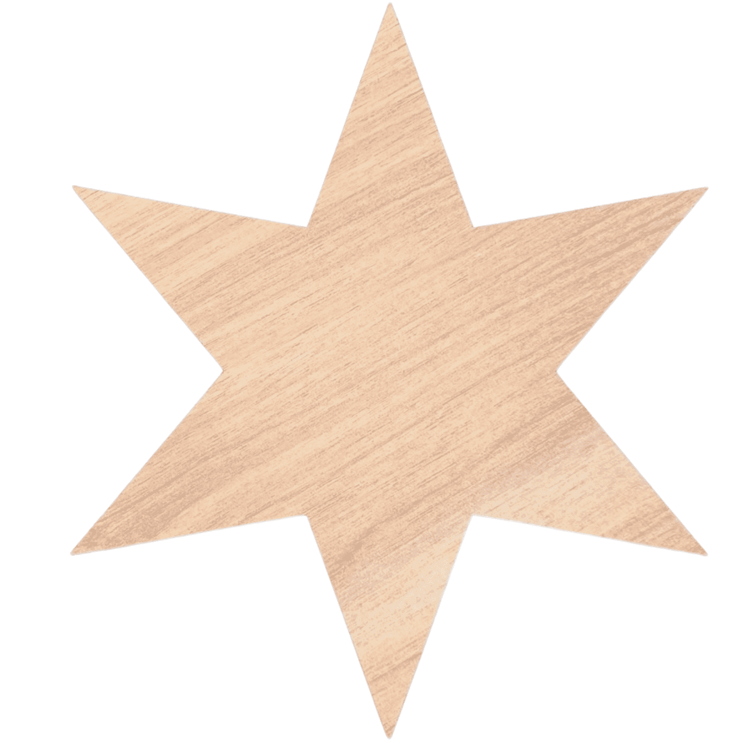 Krafty Supply Wood Six-Point Stars, 1/4" Thick Birch Wood, Bulk Set of ...