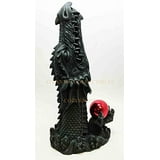 Red Orb Grendel Dragon Head Emerging From Ground Cone Incense Burner ...