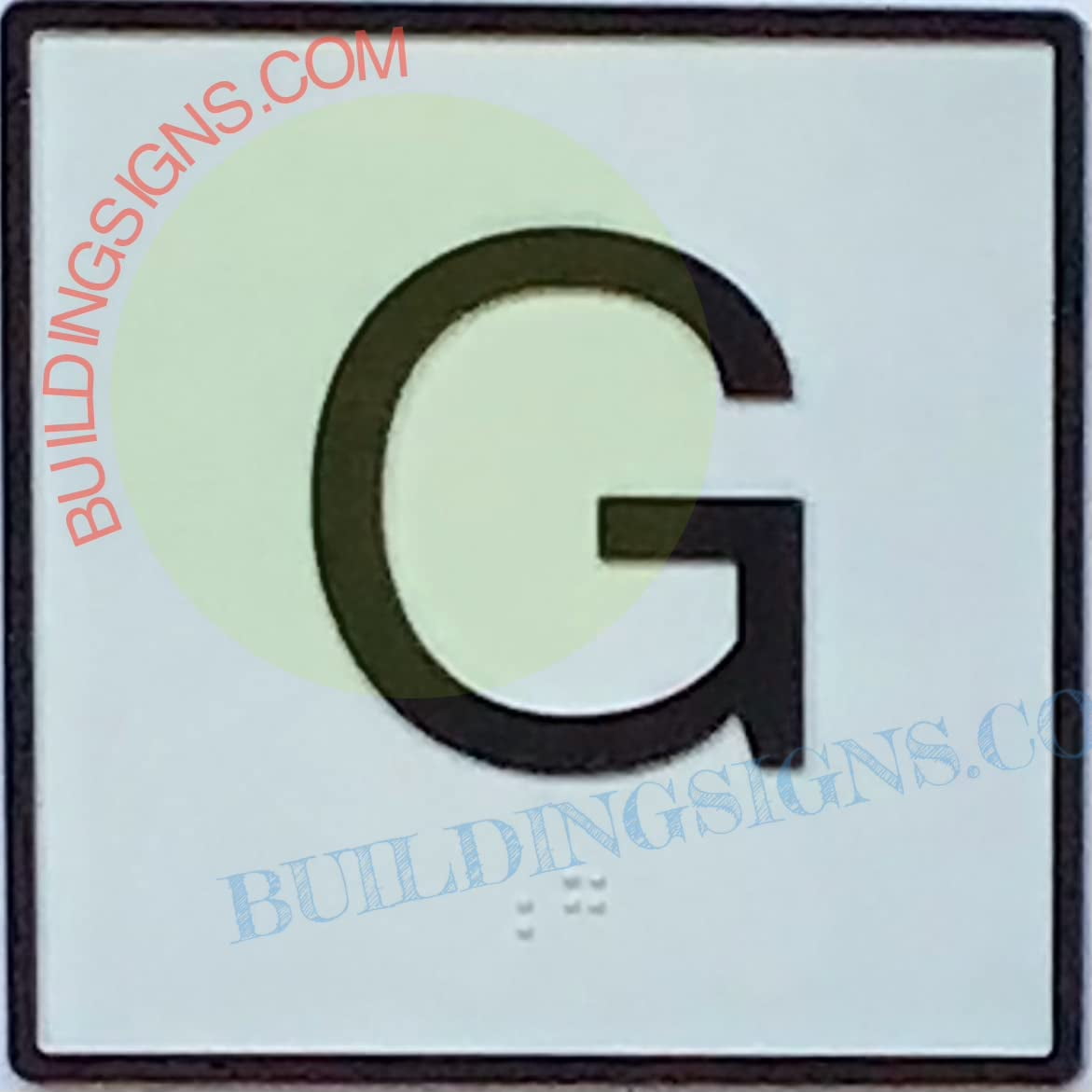 Elevator Floor Number G Sign- Elevator JAMB Plate Floor Ground Sign ...