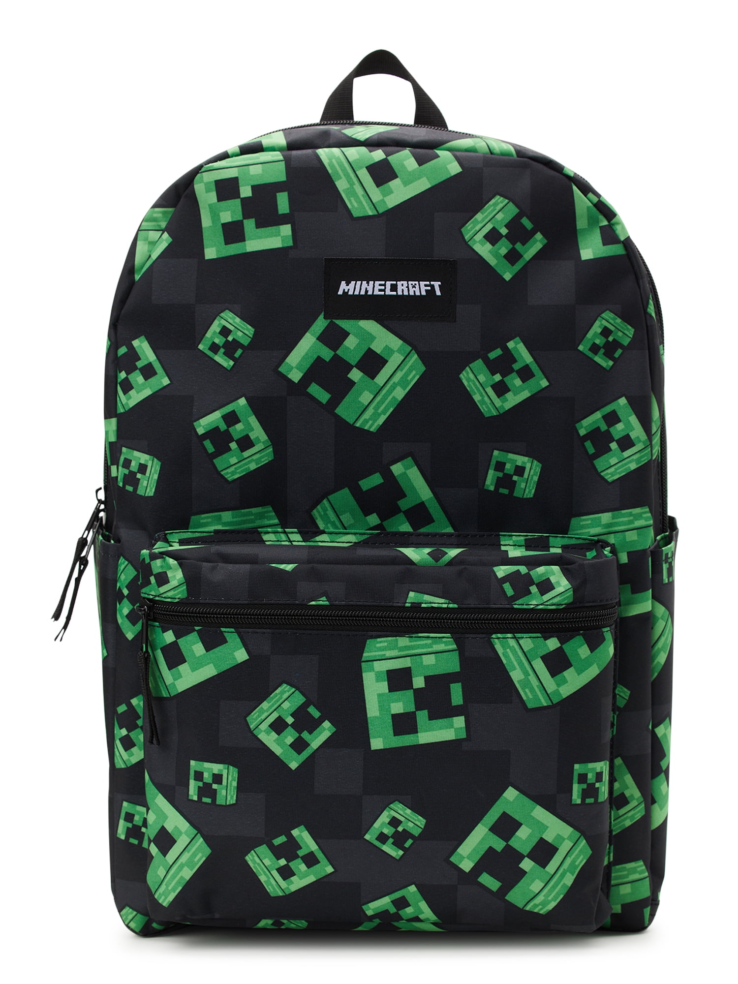 Minecraft Creeper 17" Laptop Backpack, Black Green - Walmart.com