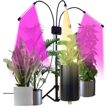 Grow Lights with Stand,Full Spectrum Tri-Head 60W Floor Plant Lights ...