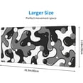 Black Grey White Gaming Mouse Pad Desk Pad XL 31.5×11.8 Inch Japanese ...