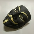 V for Vendetta Matte Polishing Black Hacker Mask Project Zorgo Costume ...