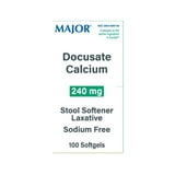 Major Brand 3-Pack Docusate Calcium 240mg, Sodium Free Stool Softener ...