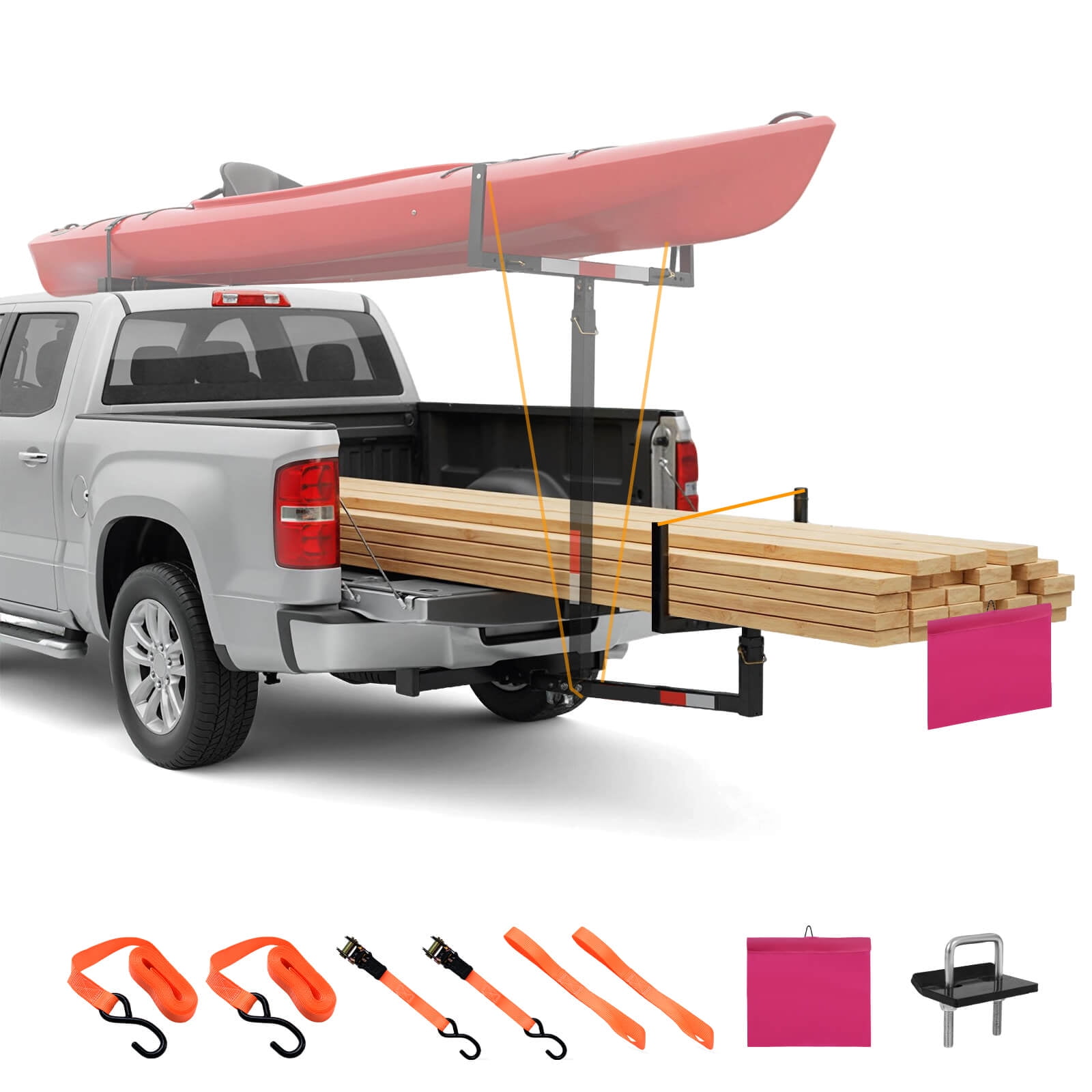 Click here for Costway Pick Up Truck Bed Hitch Extender Adjustabl... prices