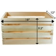 Unfinished Wood Crate, 18 in x 12.5 in x 9.5 in - Walmart.com