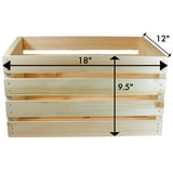 Unfinished Wood Crate, 18 in x 12.5 in x 9.5 in - Walmart.com