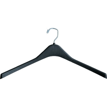 International Hanger Deluxe Wooden Bottom Hanger w/Clips, Walnut Finish ...