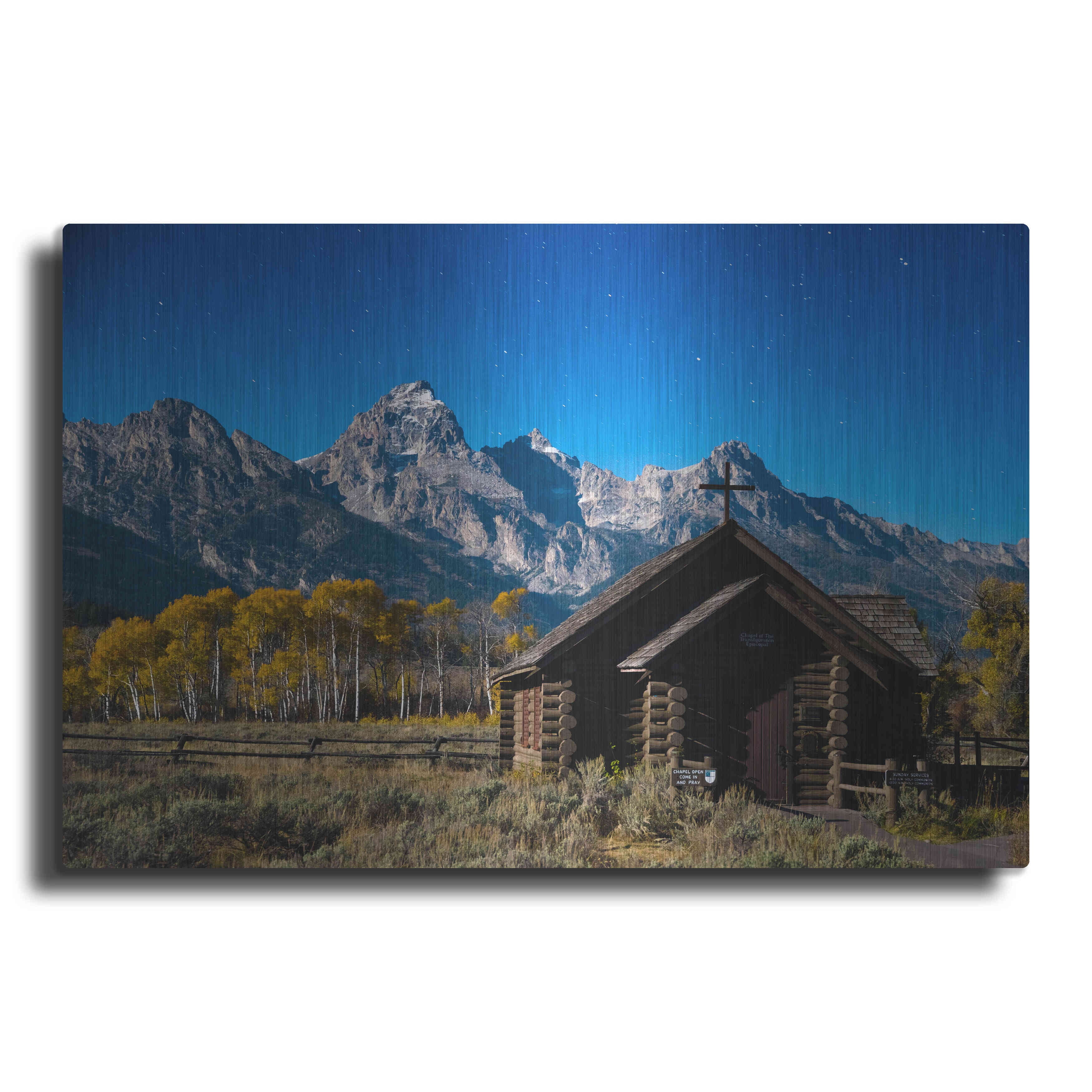 Luxe Metal Art 'Chapel of Transfiguration - Grand Teton National Park ...
