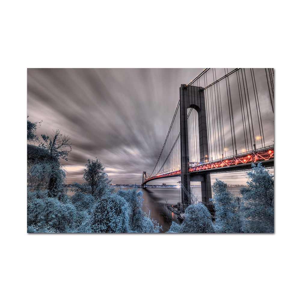Large Framed Bridge Wall Art Scenery Bridge Wall Decor Painting For ...